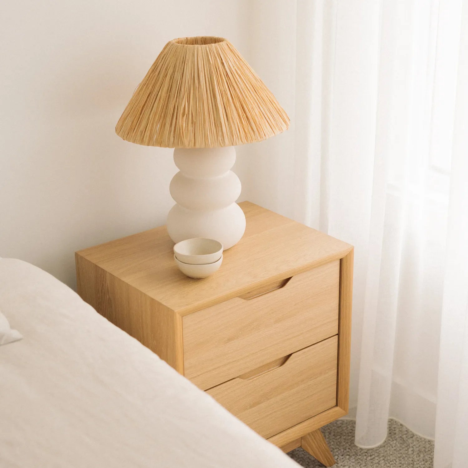 Buy Harper Bedside Table - Oak by Ode Design online - RJ Living