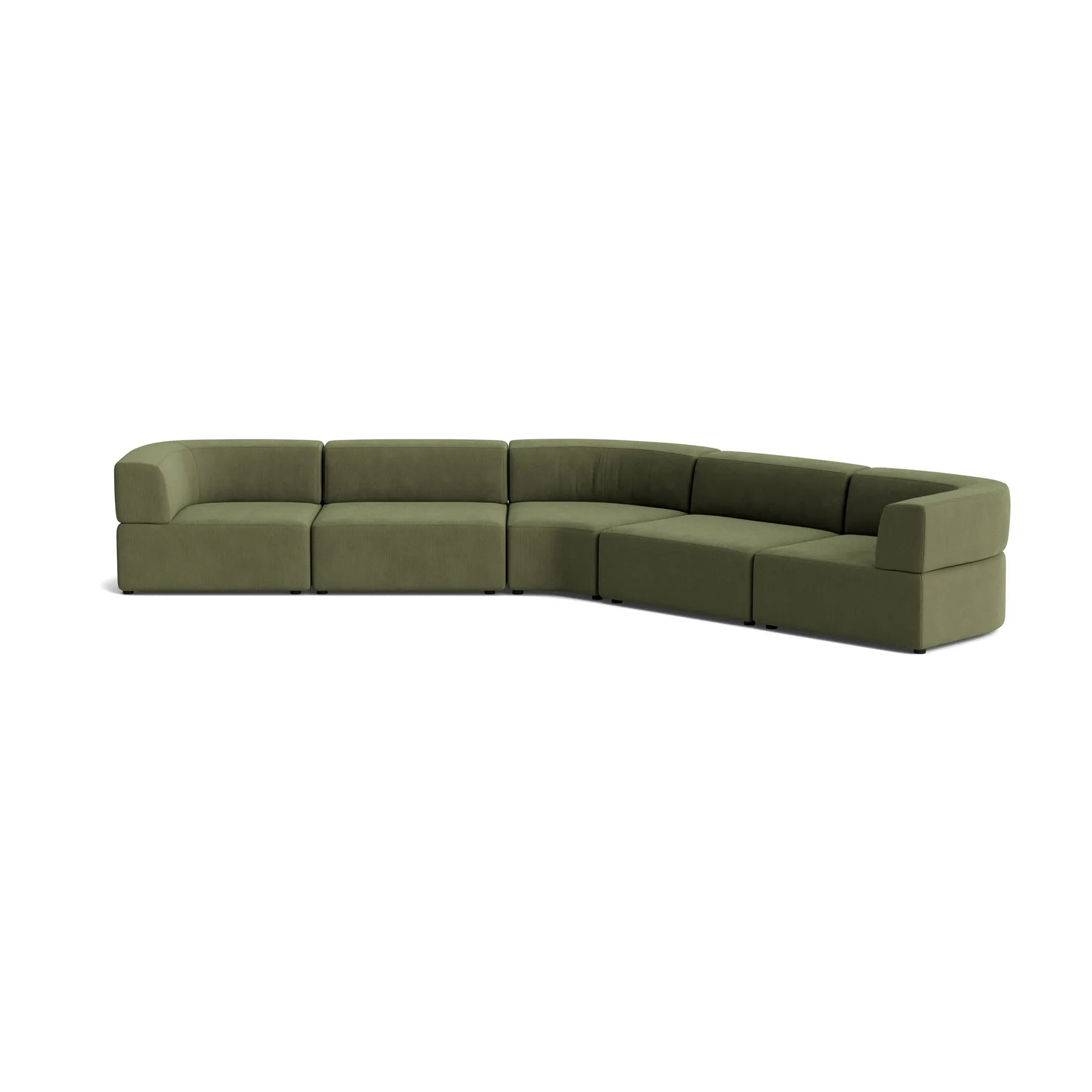 Buy Stretch Large Closed Chaise Sofa - Corduroy Forest by RJ Living ...