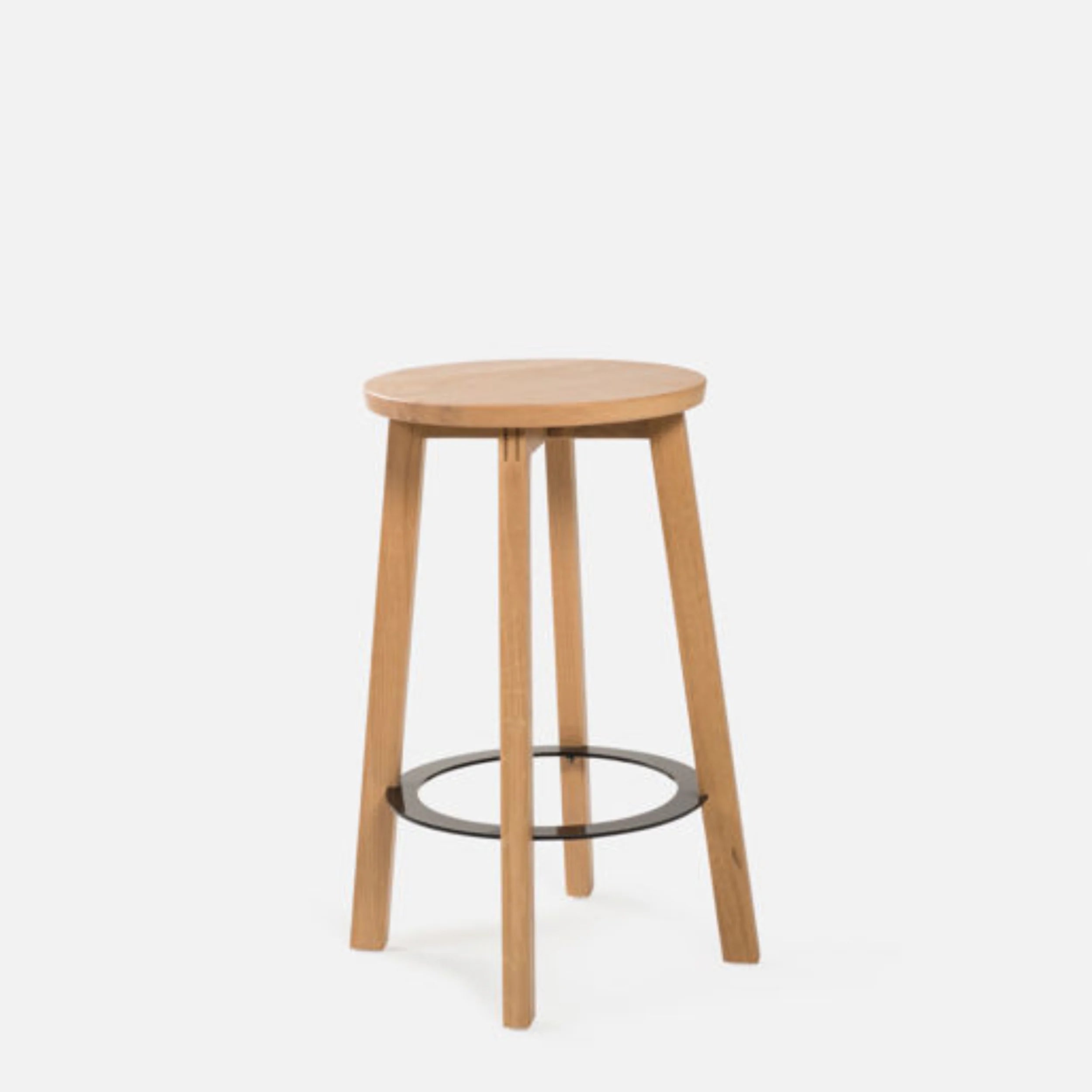 Buy Hut Stool Mid - Oak/Black by Citta online - RJ Living