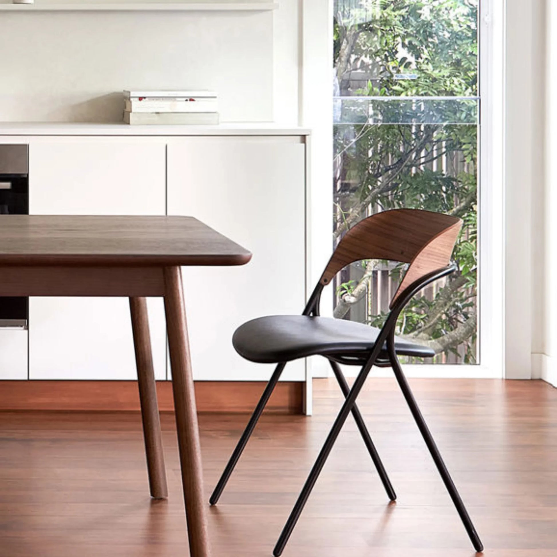 Buy Trace Dining Chair - Leather/Walnut by Citta online - RJ Living