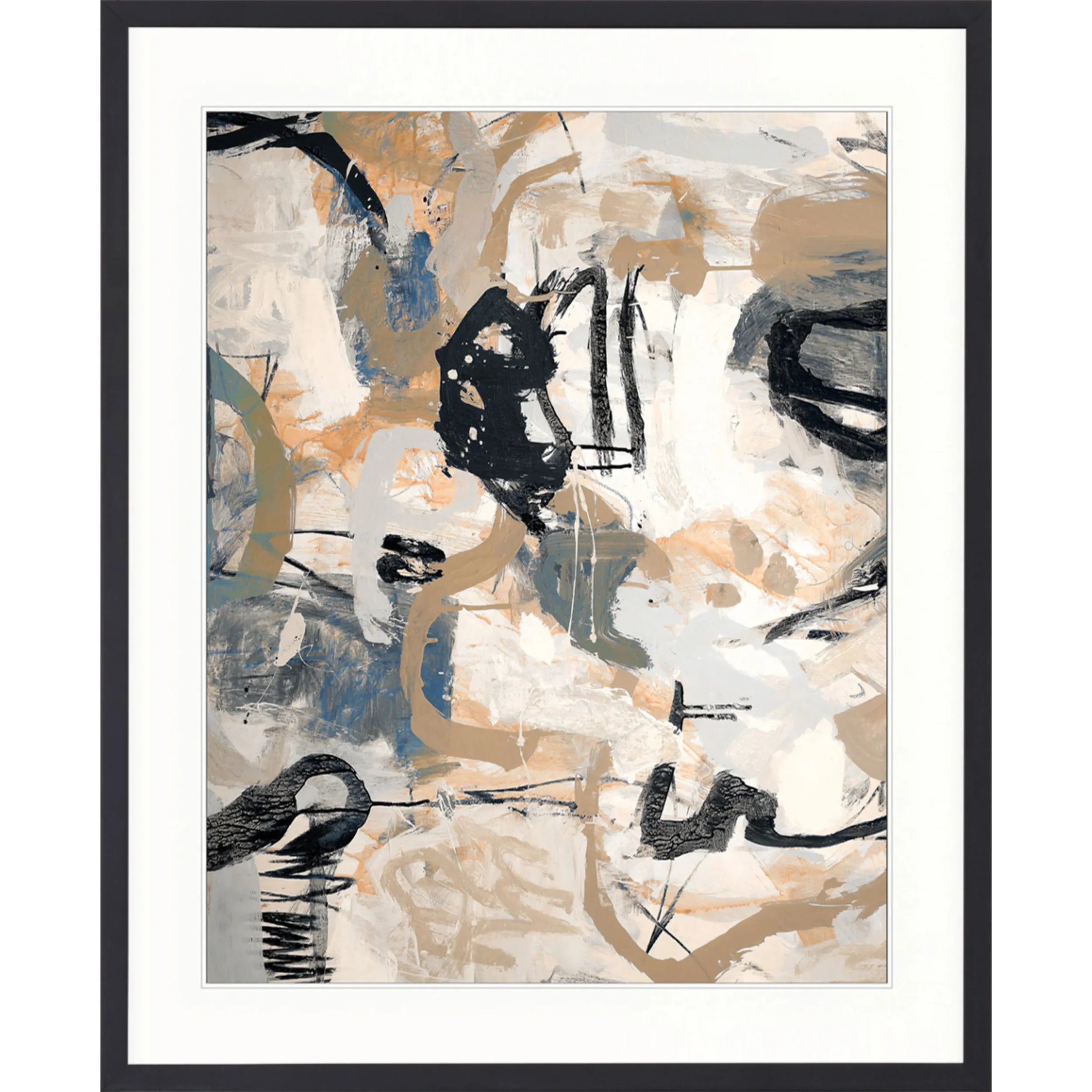 Buy Darlana Abstract I Print 63cm x 82cm Black Frame by Designer Boys ...