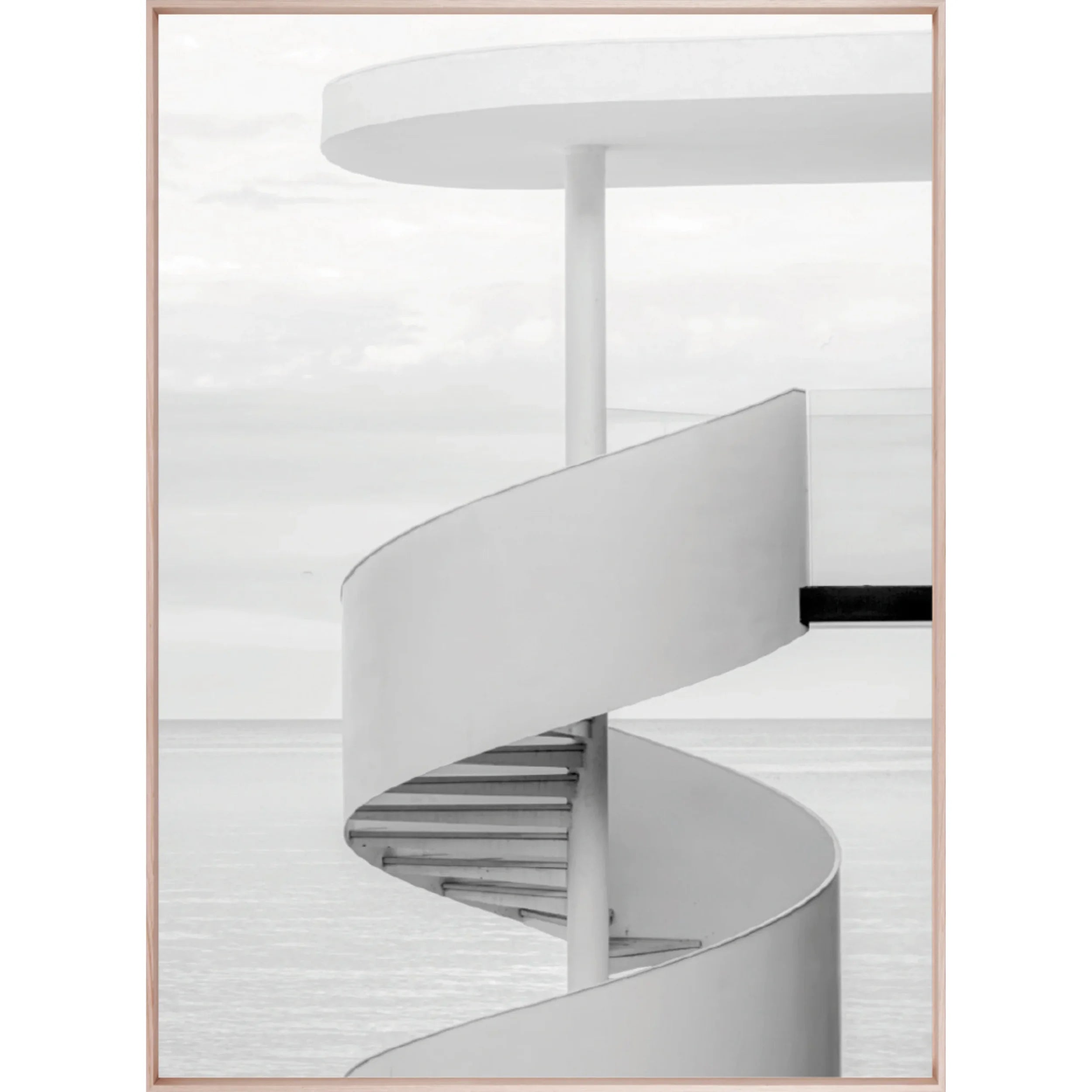 Buy Mercer Black & White xIx Canvas Print 104.8cm x 145.8cm Oak Frame ...