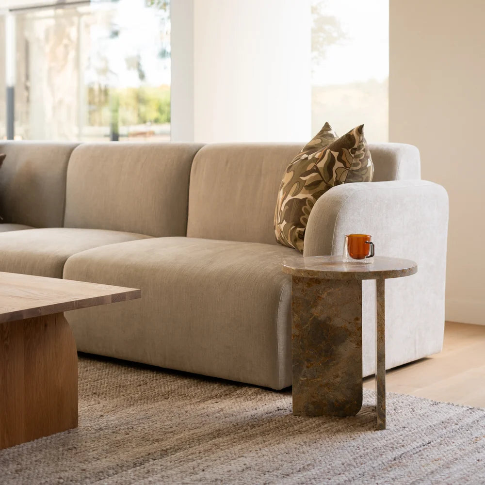 Buy Mimic Side Table - Earth Marble by RJ Living online - RJ Living