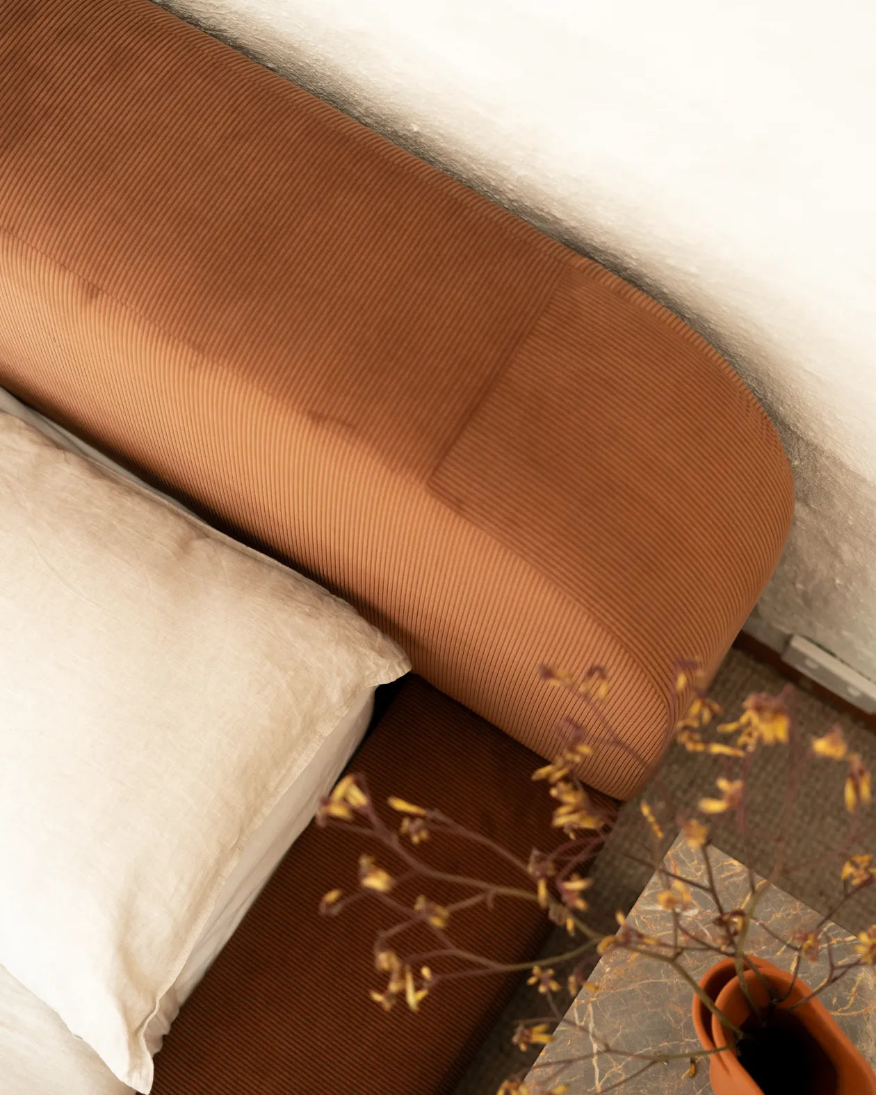 Buy Floss Queen Bed - Corduroy Cocoa by RJ Living online - RJ Living