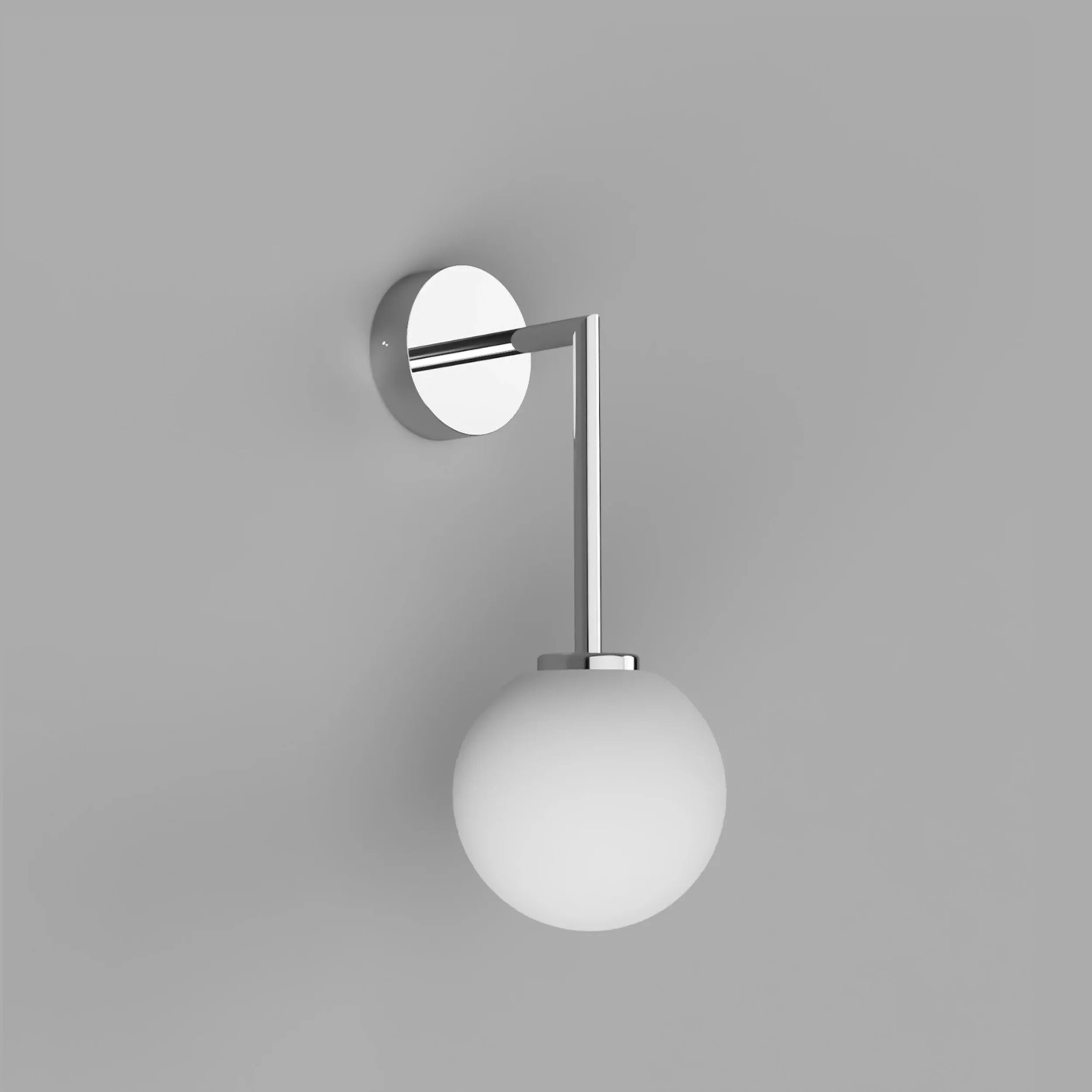 Buy Orb Long Arm Wall Light Medium - Chrome by Lighting Republic online ...