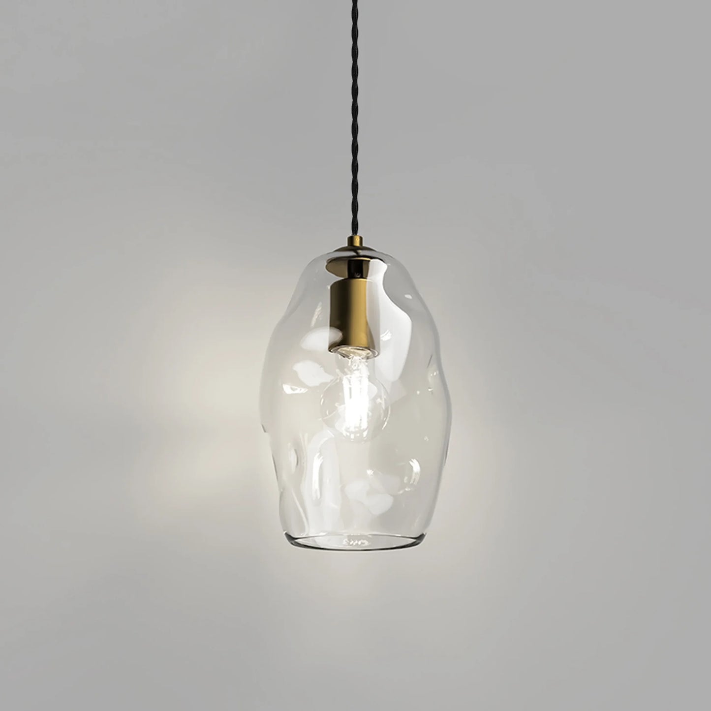 Buy Organic Pendant Medium - Brass/Clear by Lighting Republic online ...