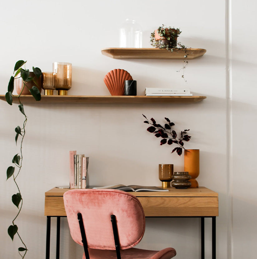 Buy Light Wall Shelf 110cm - Oak by RJ Living online - RJ Living