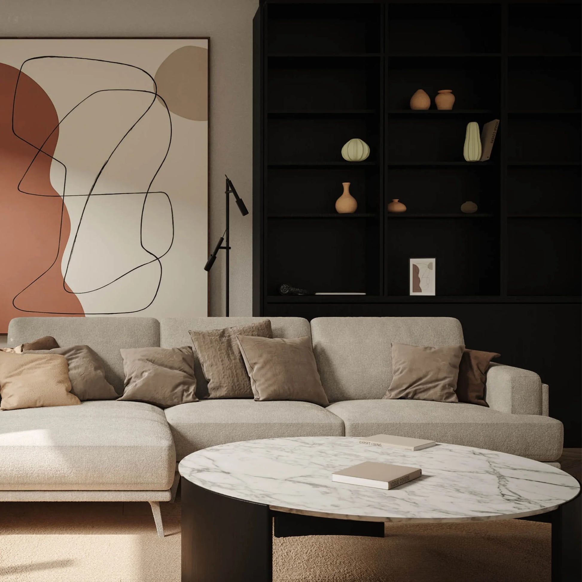 Buy Orla Round Coffee Table 130cm - Black by Ode Design online - RJ Living