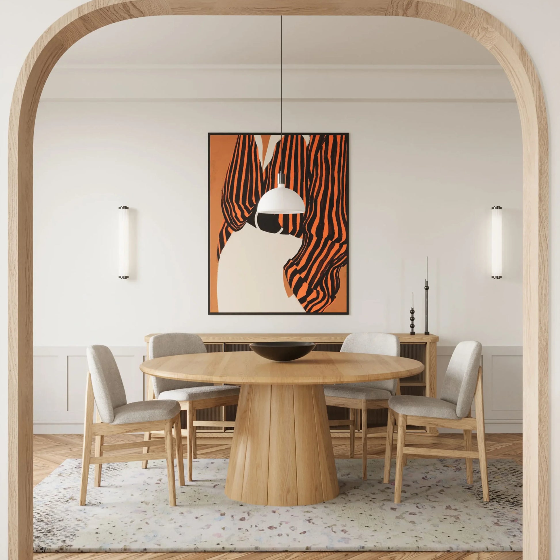 Buy Elliot Round Dining Table 120cm - Oak by Ode Design online - RJ Living