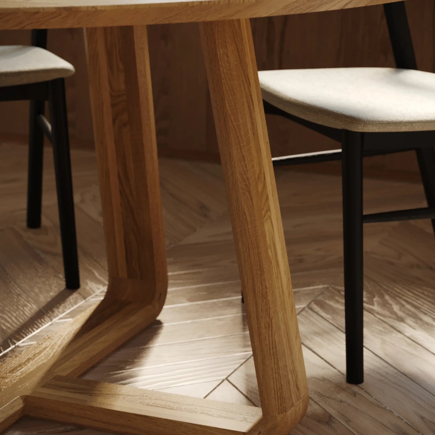 Buy Russo Round Dining Table 120cm - Oak by Ode Design online - RJ Living