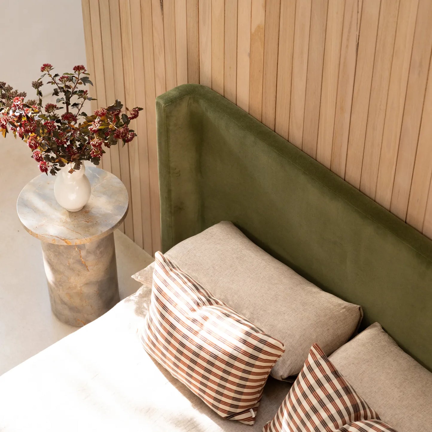 Buy Curve Marble Side Table - Earth Marble by RJ Living online - RJ Living