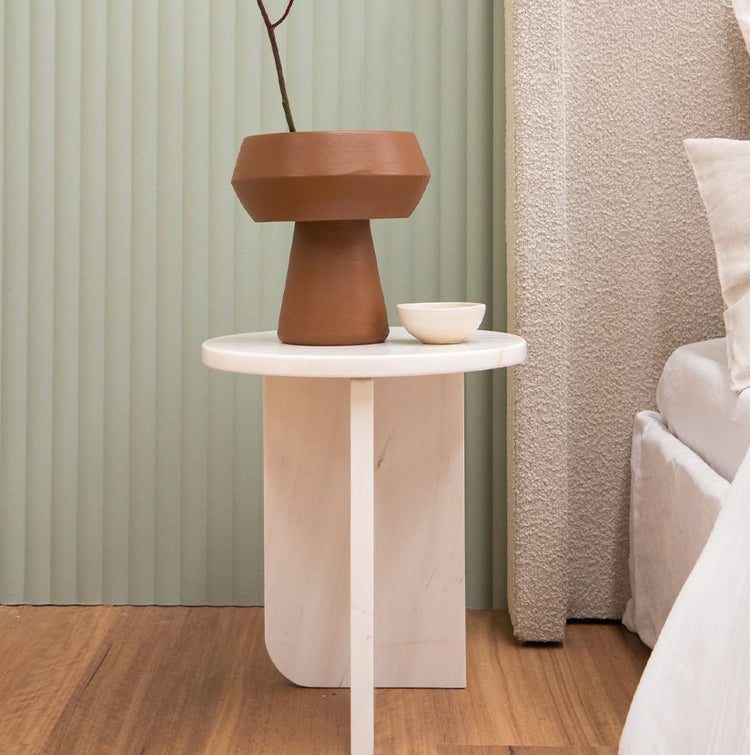 Buy Mimic Side Table - Earth Marble by RJ Living online - RJ Living