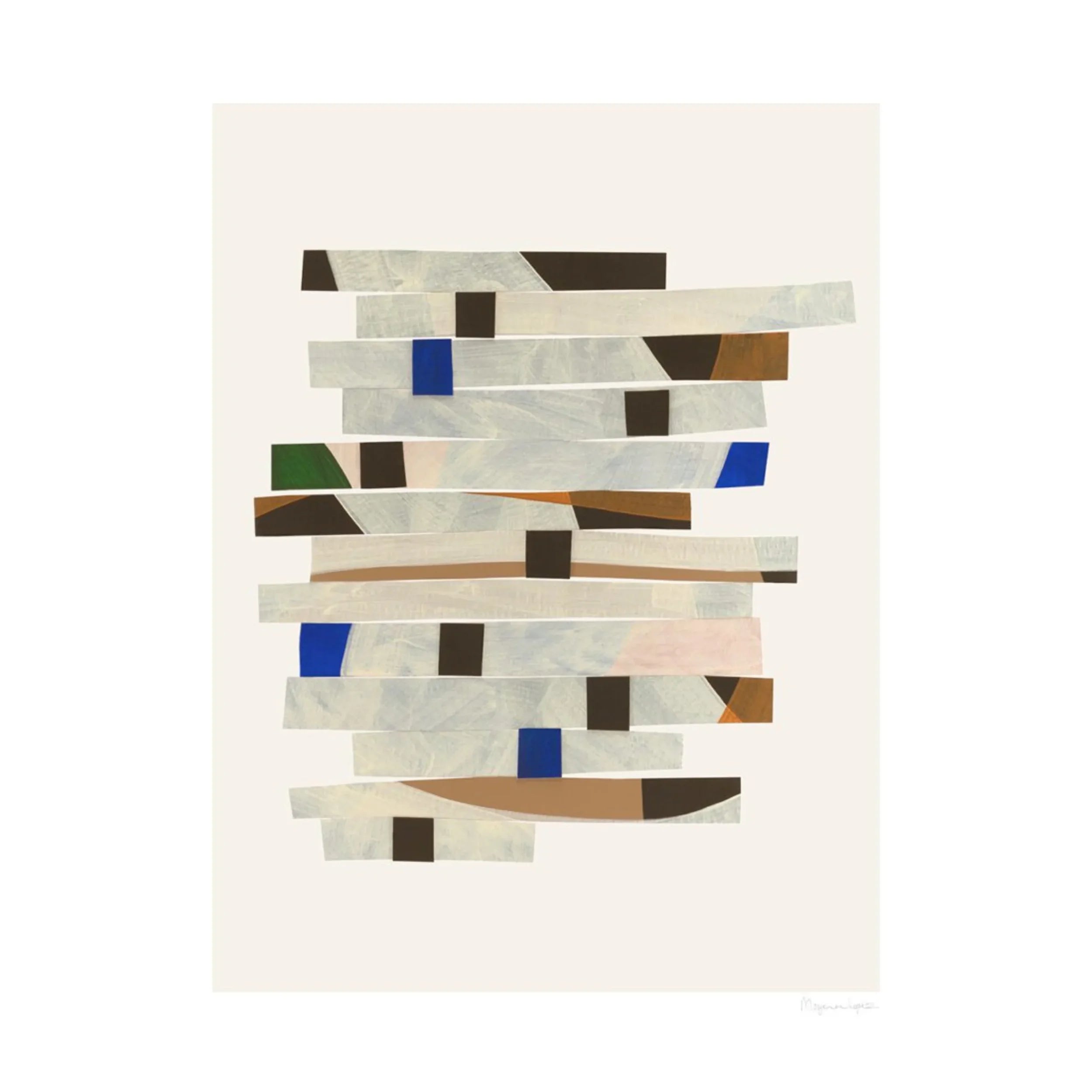 Buy Cut up Stripes Print 70Cm x 100Cm by The Poster Club online - RJ Living