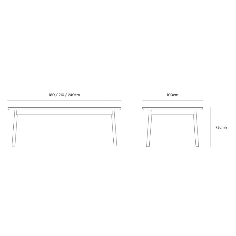 Buy Radial Dining Table 210cm - Natural Oak by Citta online - RJ Living