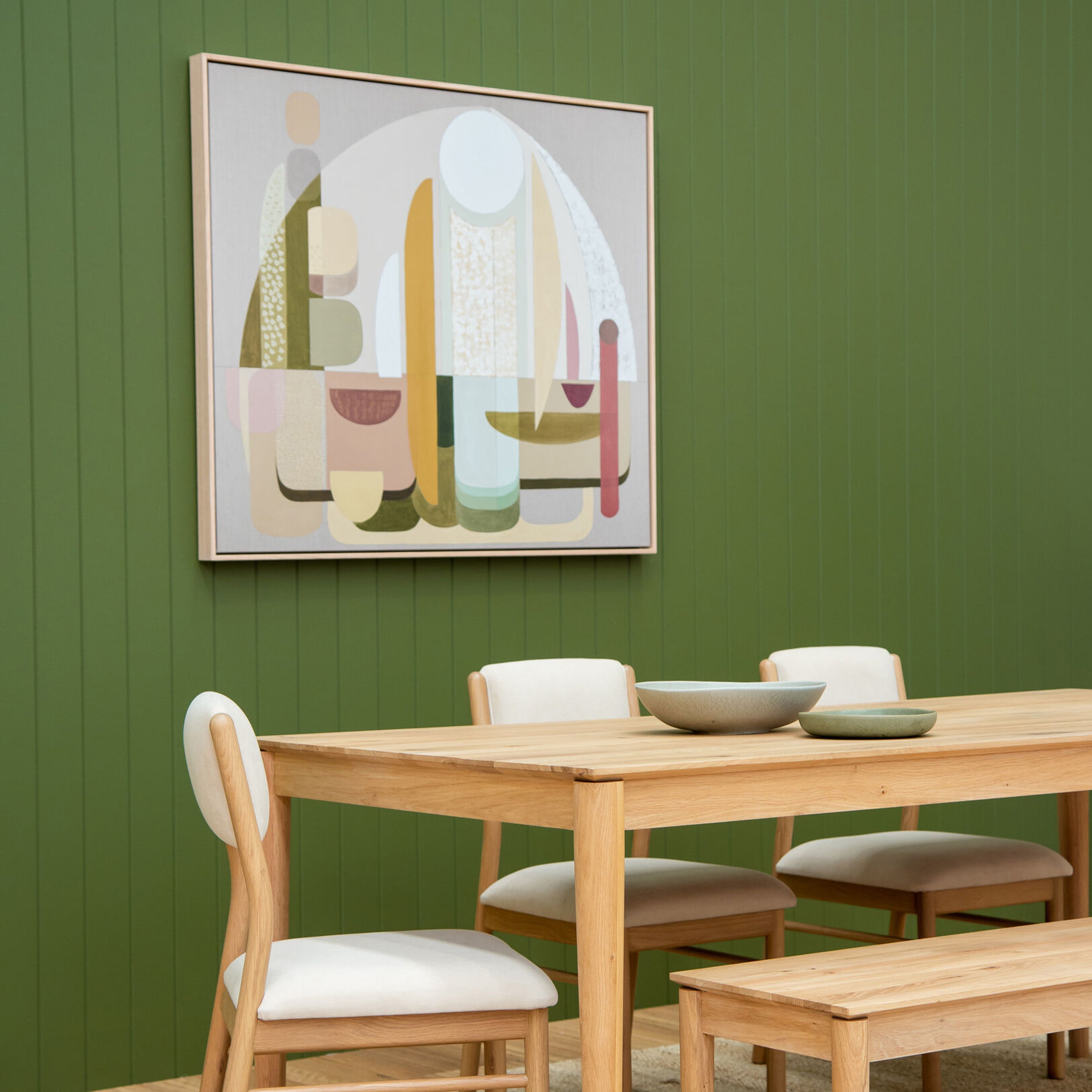 Buy Adonis Canvas Print 100cm x 114cm Oak Frame by Studio Elwood online ...