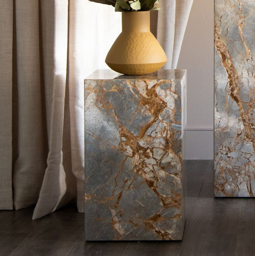 Buy Stage Marble Side Table Tall - Earth by RJ Living online - RJ Living