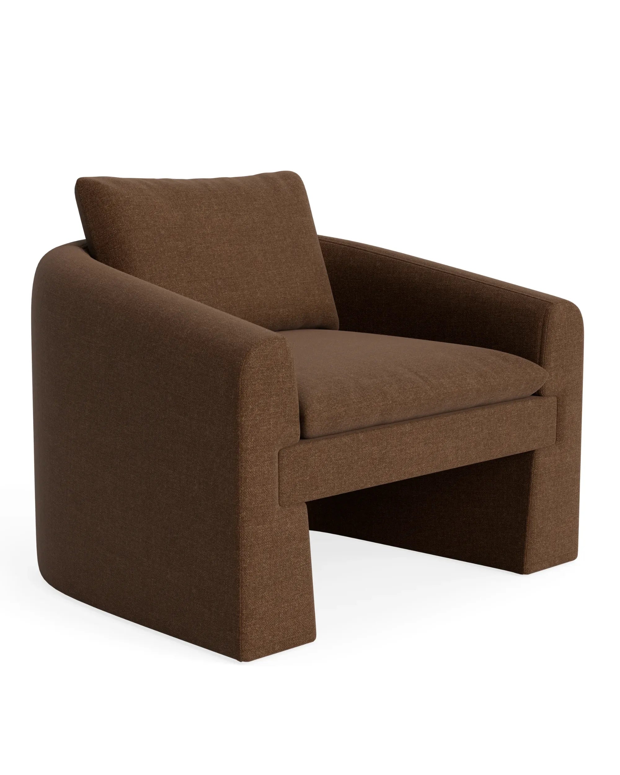 Buy Crest Armchair - Fossil Chocolate by RJ Living online - RJ Living