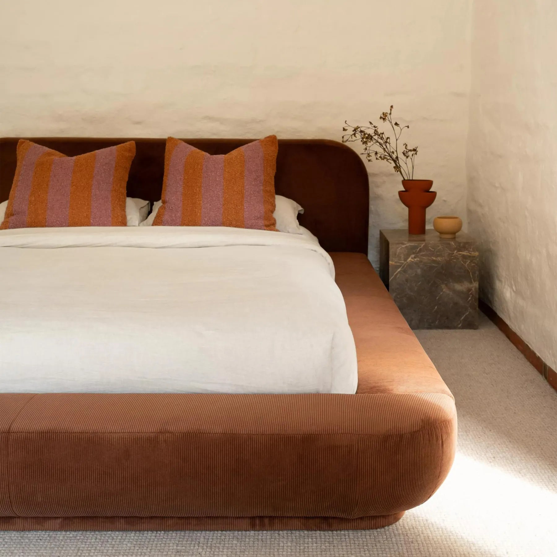 Buy Floss Queen Bed - Corduroy Mist by RJ Living online - RJ Living