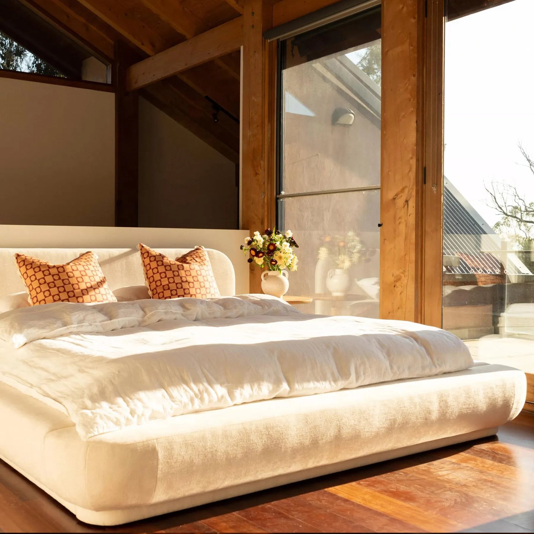 Buy Floss Queen Bed - Silex Off White by RJ Living online - RJ Living