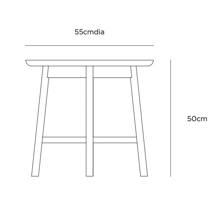 Buy Radial Round Side Table - Oak by Citta online - RJ Living
