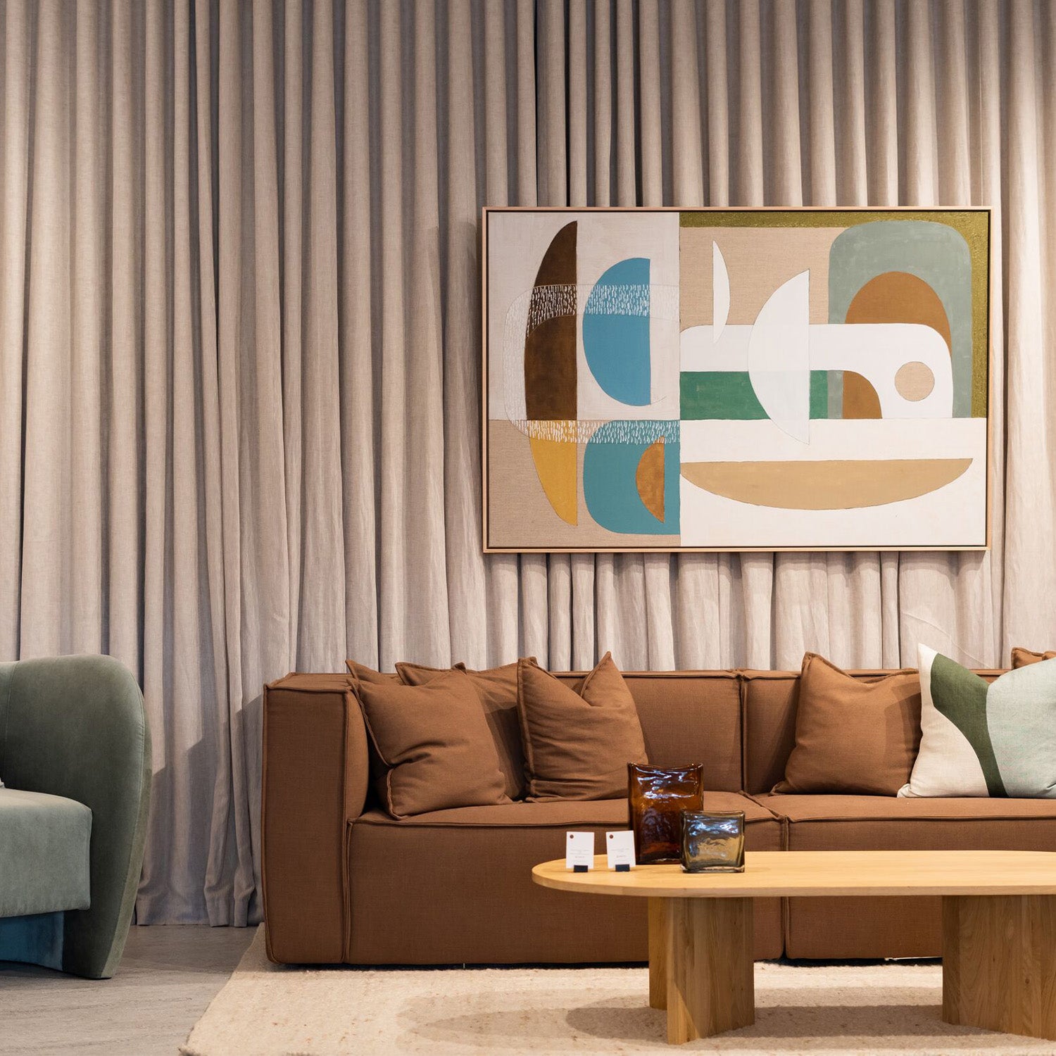 Buy Adonis Canvas Print 100cm x 114cm Oak Frame by Studio Elwood online ...