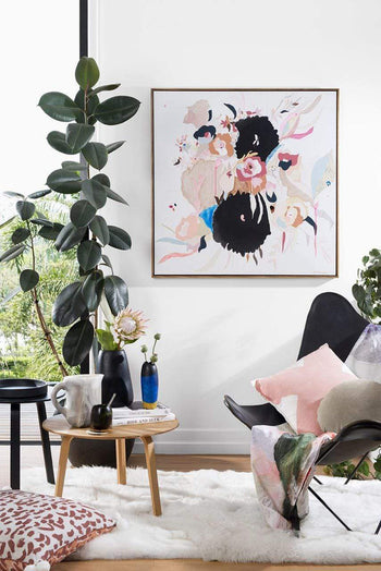 Buy Adonis Canvas Print 100cm x 114cm Oak Frame by Studio Elwood online ...