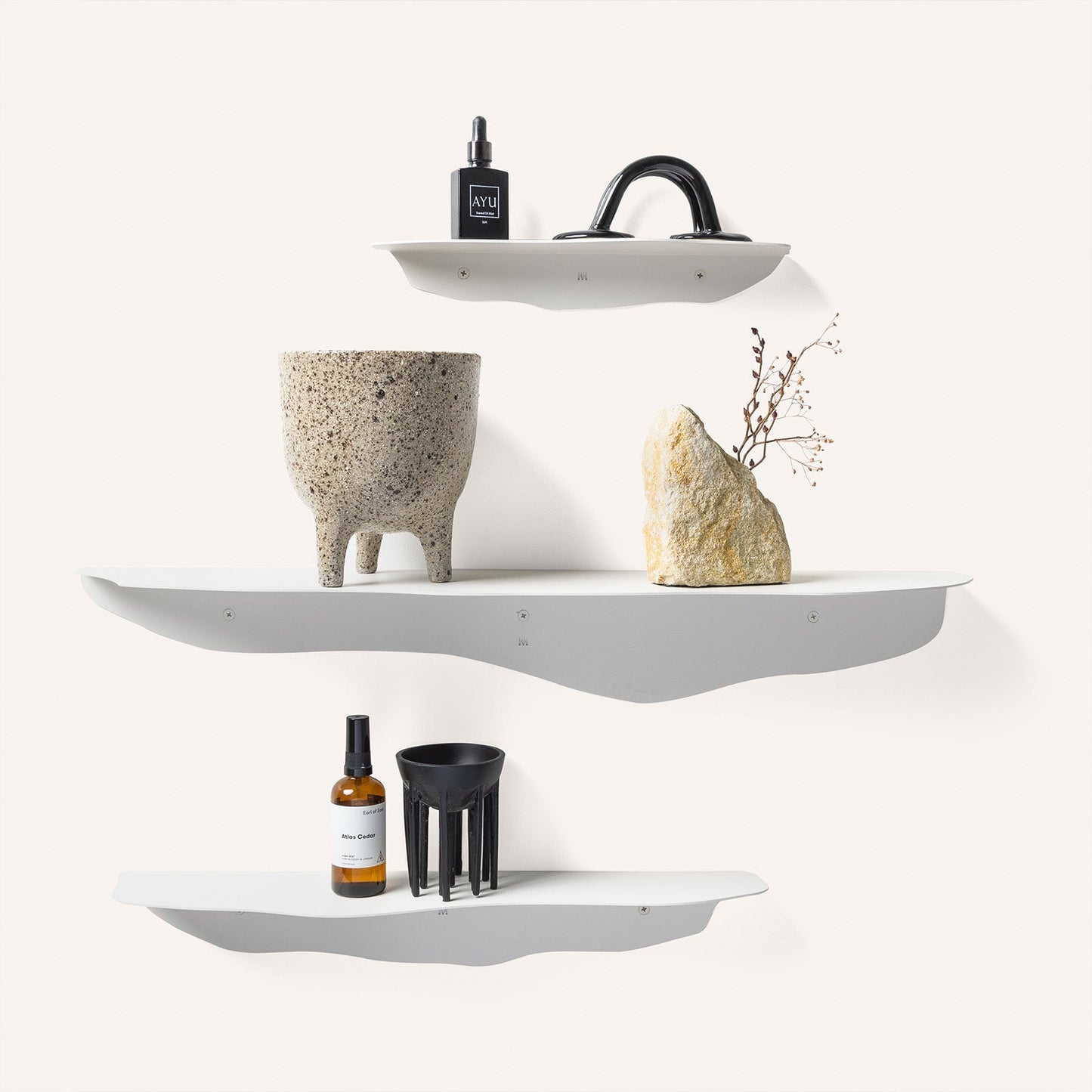 Buy Fold Wavy Shelf 75cm - White by Made of Tomorrow online - RJ Living