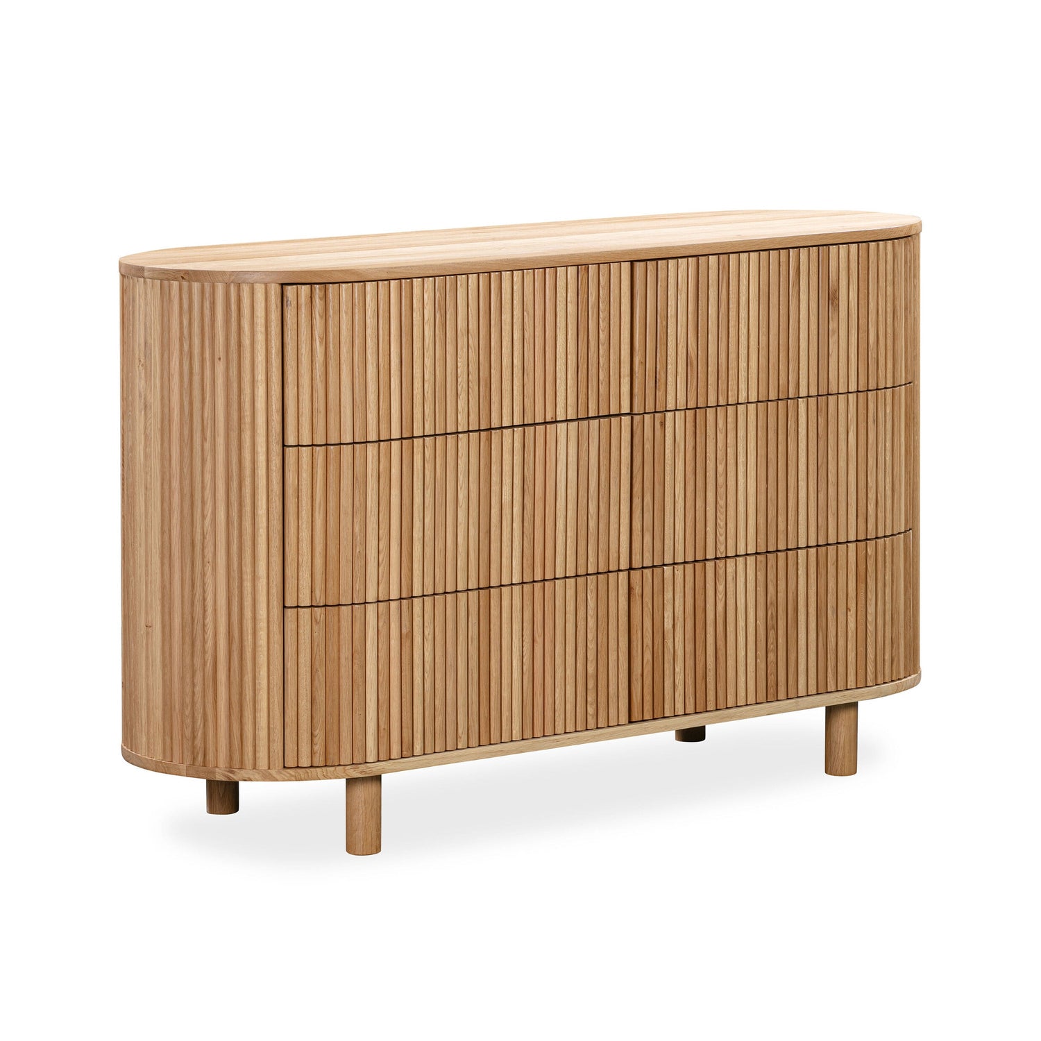 Buy Ripple 6 Drawer Chest - Oak by RJ Living online - RJ Living