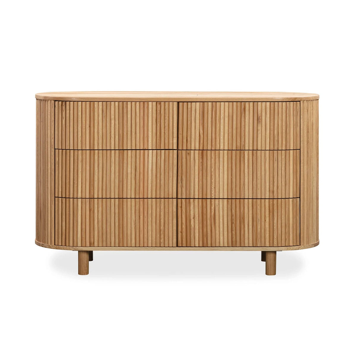 Buy Ripple 6 Drawer Chest - Oak by RJ Living online - RJ Living
