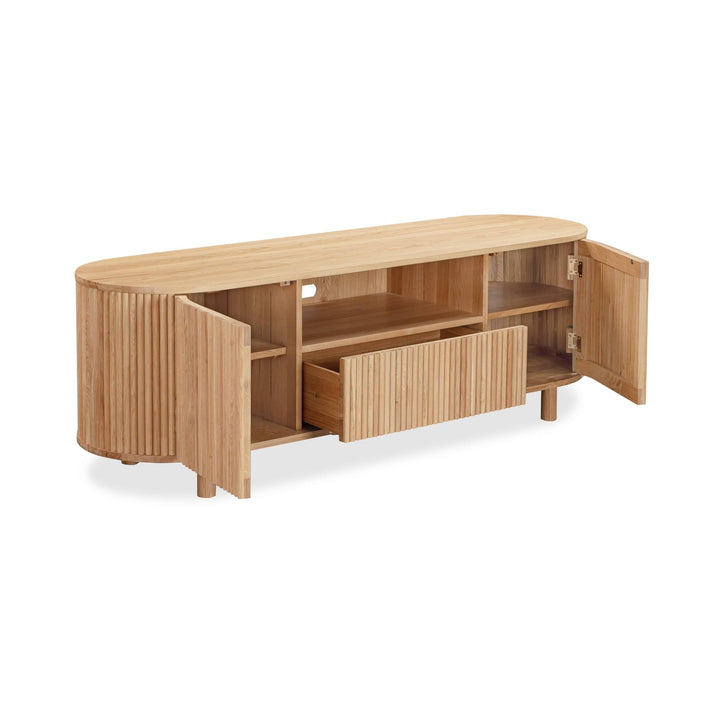 Buy Ripple Entertainment Unit 180Cm - Oak by RJ Living online - RJ Living