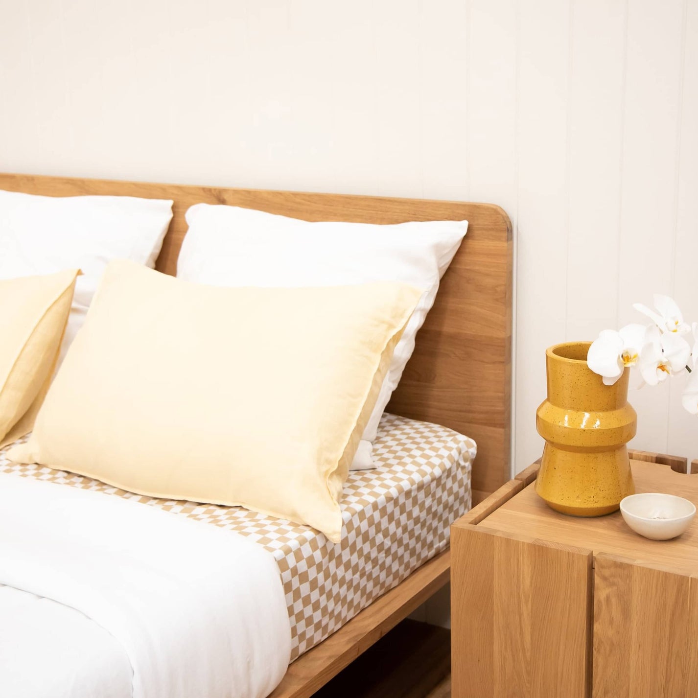 Buy Serene Queen Bed - Oak by RJ Living online - RJ Living