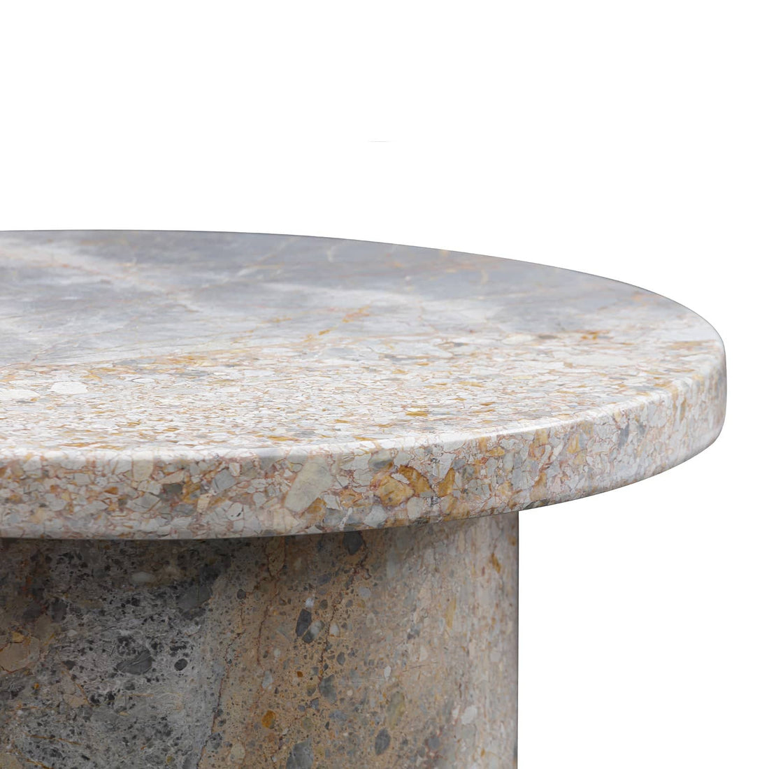 Buy Curve Marble Side Table - Earth Marble by RJ Living online - RJ Living